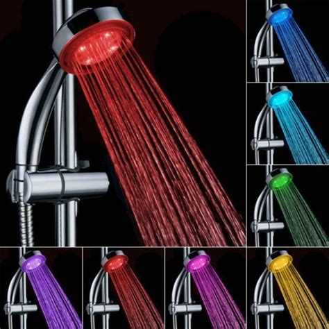 Sanitaire salle de bain Pommeau de douche à Led 7 couleurs changeantes