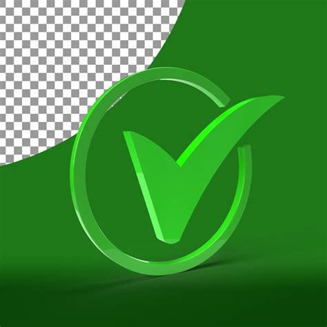 Premium Psd 3d Tick Mark Sign Check Mark Concept 3d Illustration 3d Approval Symbol Illustration