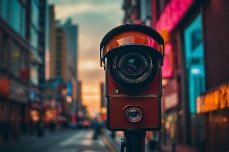 Premium Ai Image Photo Security Camera And Urban Video