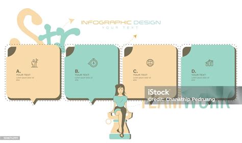 벡터 인포그래픽 디자인 비즈니스 템플릿입니다 프로세스 다이어그램 프리젠테이션 워크플로우 레이아웃 배너 순서도 정보 그래프 스톡에