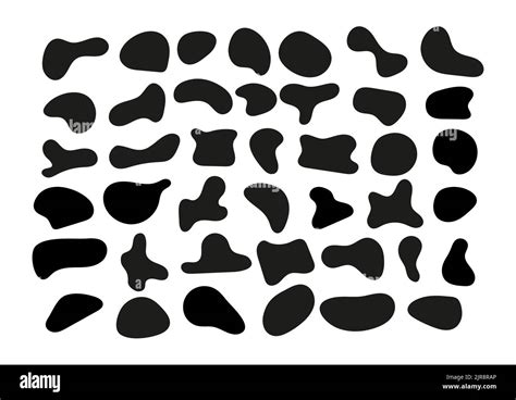Blob Speck Abstract Irrecular Shape Silhouette Collection Stock Vector