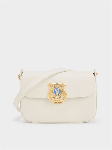 Chalk Judy Hopps Metallic Accent Shoulder Bag Charles And Keith Kr