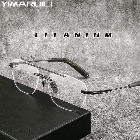 Yimaruili Ultra Light Fashion Luxury Eyewear Double Beam Retro Pure