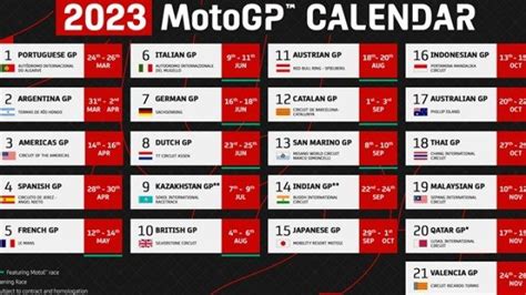 Lengkap Jadwal MotoGP 2023 Seri Perdana MotoGP Portugal Digelar 26