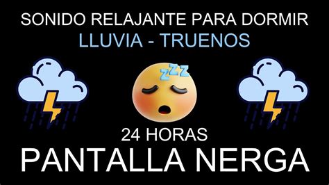 Lluvia Y Truenos En Pantalla Negra Sonidos Relajantes Para Dormir Profundamente Y Estudiar YouTube
