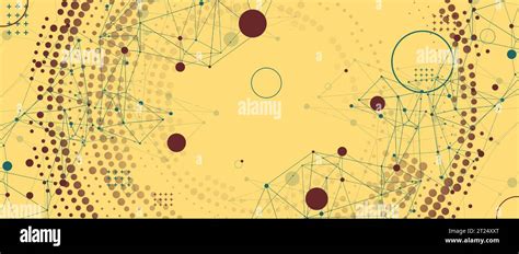 halftone science background with connecting dots and lines digital