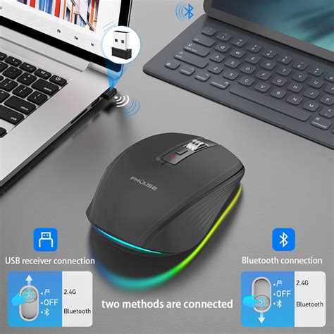 Wireless Mouse Bluetooth 5 0 Rechargeable Silent M Vicedeal
