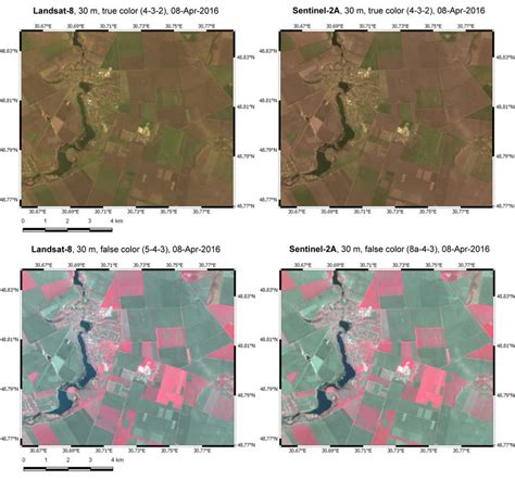 Examples Of Images Acquired By Landsat 8oli And Sentinel 2amsi