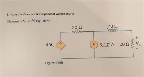 Solved Note The Vx Source Is A Dependent Voltage Source Chegg Com
