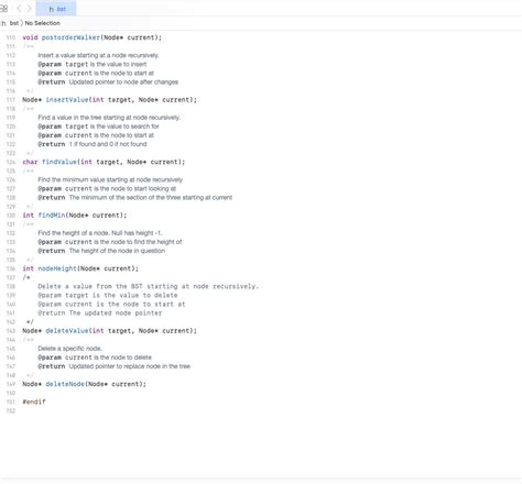 Solved Need Help With This In C Part Finish Bst Chegg