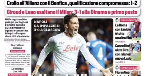 IL NAPOLI SUI MEDIA Le Prime Pagine Dei Giornali Di Oggi 15 Settembre 2022 Calcio Napoli 1926