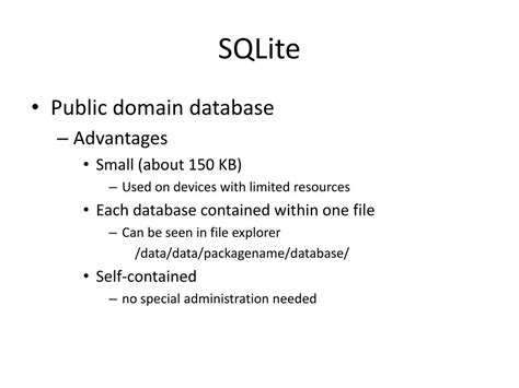 ppt sqlite database powerpoint presentation free download id 5463647
