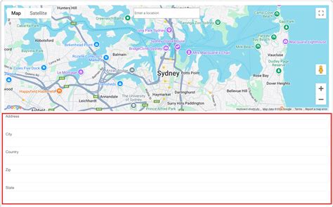 Google Maps Address Autocomplete Documentation Formbuilder