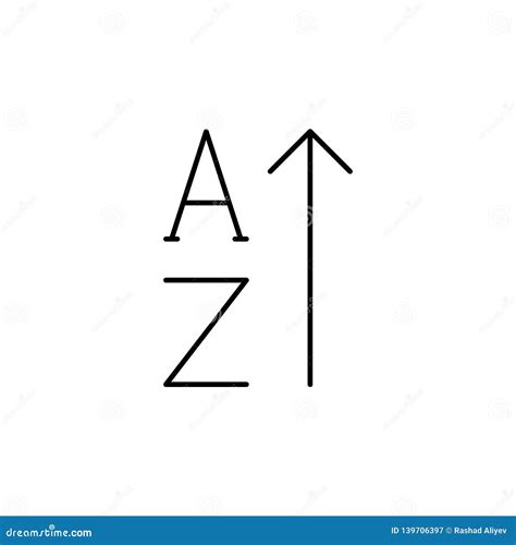 Ascending Format Order Icon Element Of Text And Typography For