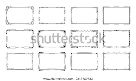 Set Abstract Black Collection Simple Line Stock Vector Royalty Free 2318769533 Shutterstock