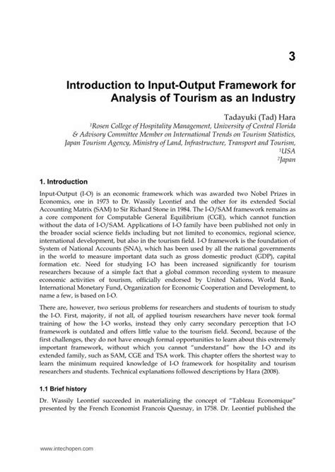 pdf introduction to input output framework for analysis of cdn