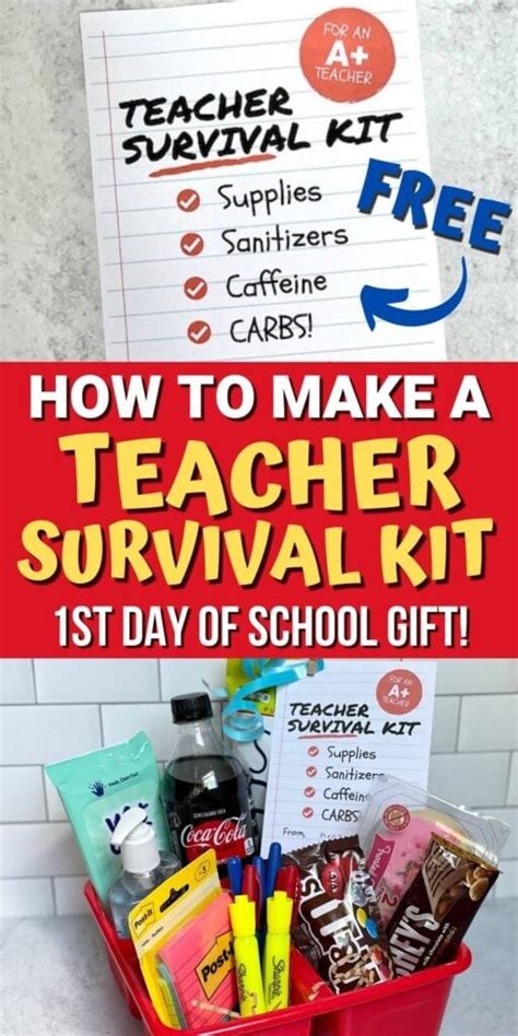 Make A Teacher Survival Kit Awesome Ideas And Free Printable T Tag