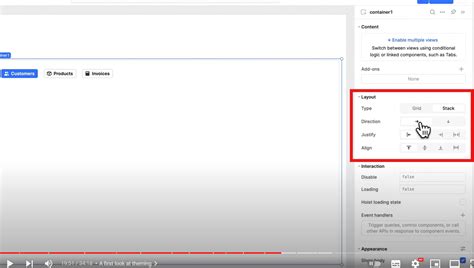 How To Enable Stack Layout Option Of A Container 💬 App Building