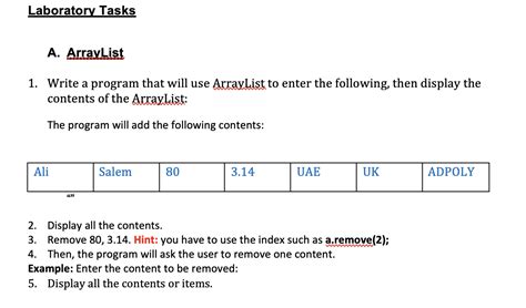 Solved A ArravList Write A Program That Will Use Chegg