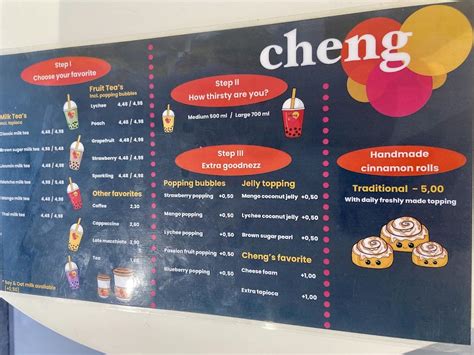 Menu At Cheng Maastricht