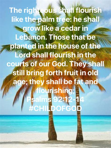 Psalm 92 King James Version Kjv Flourish Scriptures Palm Trees