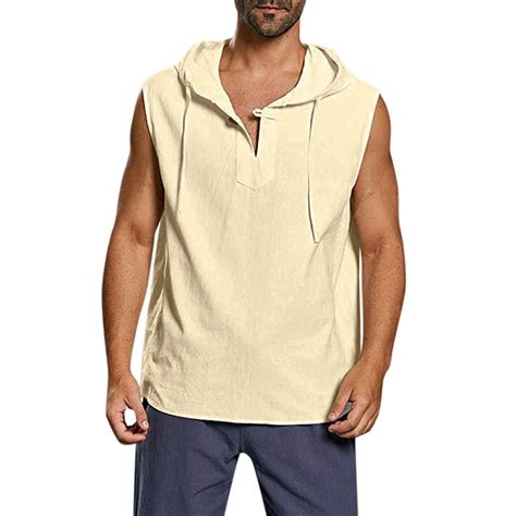 Harpily Men Dress Shirts Baggy Cotton Linen Solid Button Beach