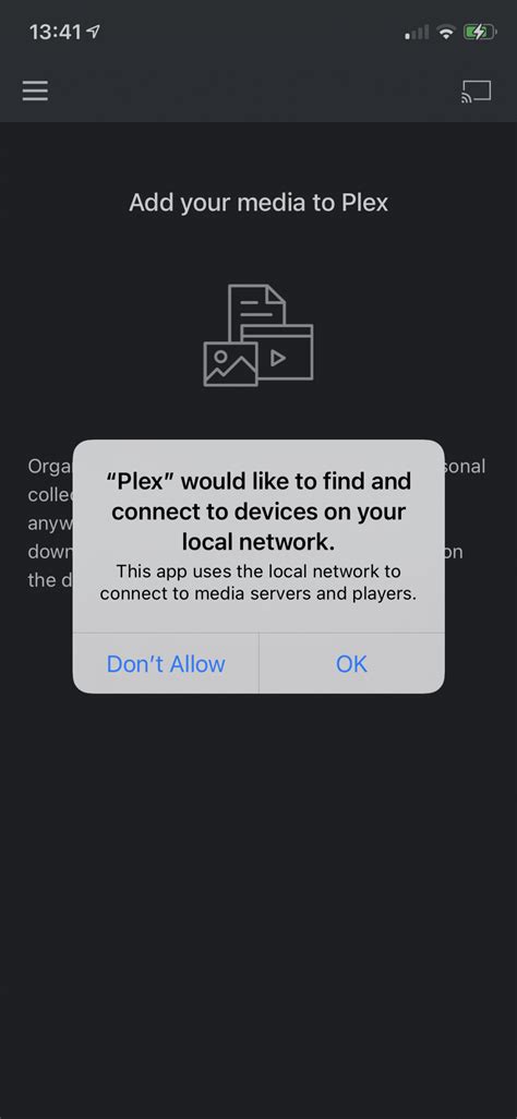 IOS App System Permissions Plex Support