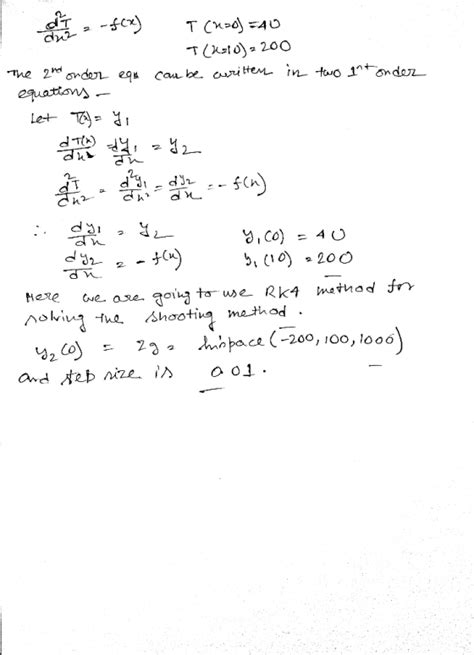 Set Up And Solve A Boundary Value Problem Using The Shooting Method