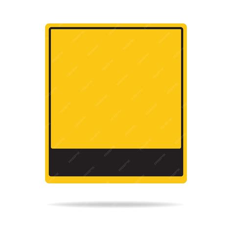 Premium Vector Rectangular Warning Sign With A Blank Space Isolated