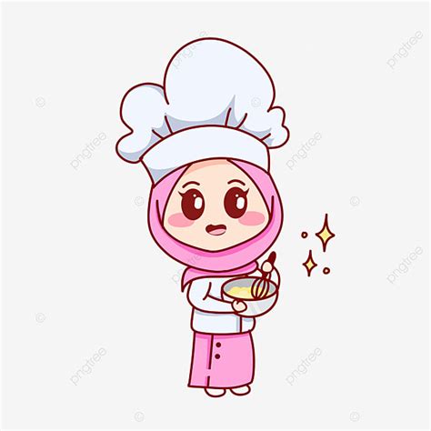 Girl Wearing Hijab PNG Image Chef Girl Wearing Hijab Cooking Illustration Free Png Chef Chef