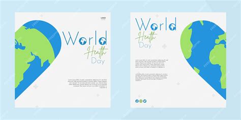 Premium Vector The Set Of World Health Day Social Media Post Template