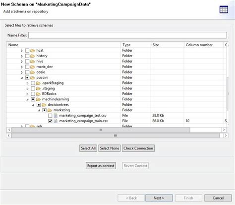 creating a training data schema reference talend components for jobs help