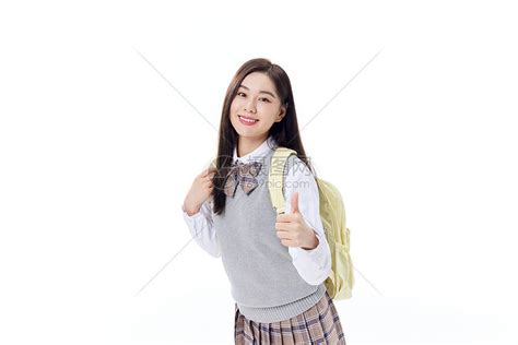 背包的女学生形象高清图片下载 正版图片506953513 摄图网