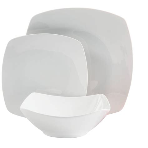 Gibson Home Zen Buffetware 12 Pc Dinnerware Set Square White