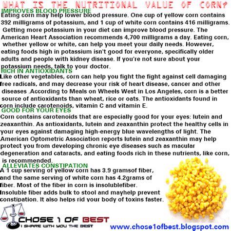 Chose OfBest Corn Nutrition The Secret About Corn Nutrition