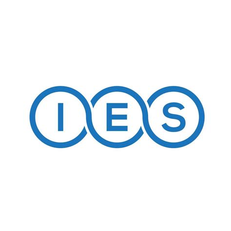 Diseño Del Logotipo De La Letra Ie Sobre Fondo Blanco Ies Iniciales