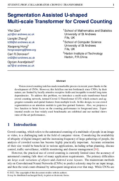 pdf segmentation assisted u shaped multi scale transformer for crowd