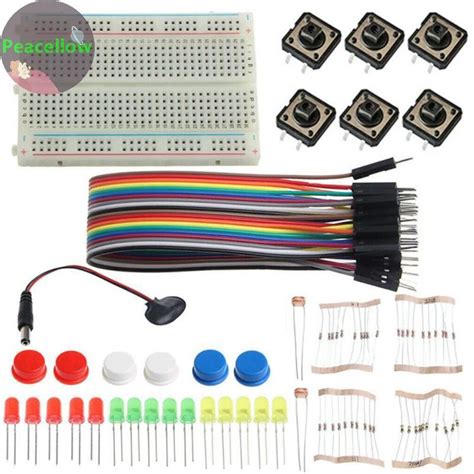 peacellow electronic starter kit r3 mini breadboard led jumper wire