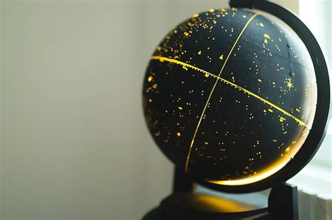 Illuminated Globe With Constellations Premium Ai Generated Image