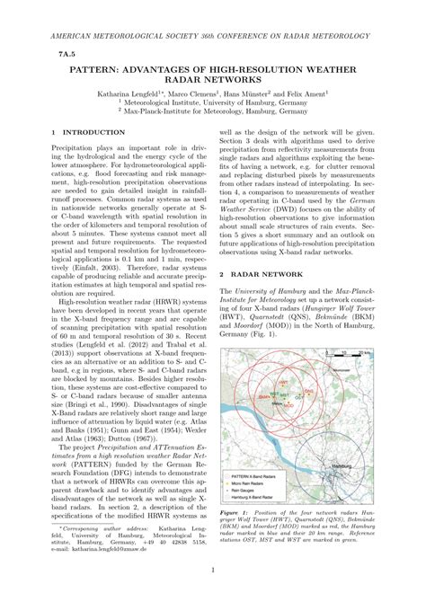 Pdf Pattern Advantages Of High Resolution Weather Radar Networks