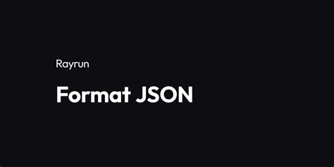 Format Json