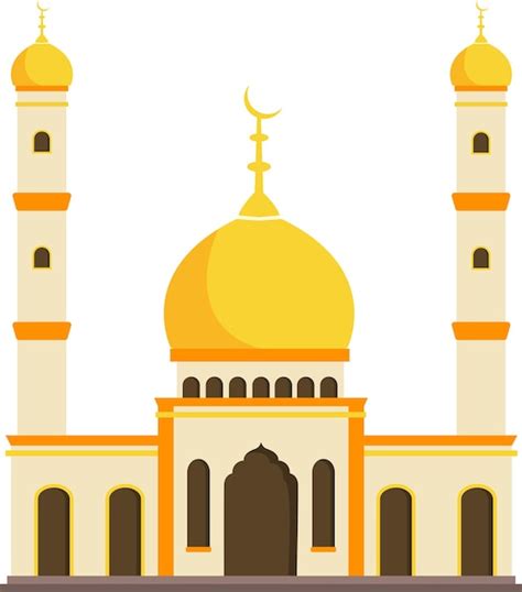 Mesquita De Desenho Animado Em Fundo Branco Vetor Premium