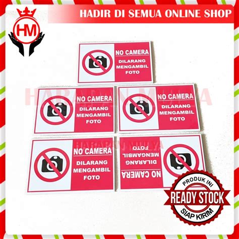 Jual Papan Larangan Memotret Papan Sign Dilarang Mengambil Foto No