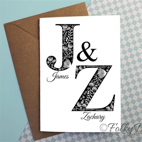 Wedding Anniversary Same Sex Card Etsy Uk