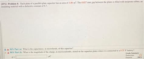 Solved Problem Each Plate Of A Parallel Plate Chegg Com