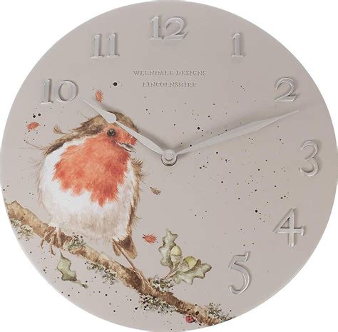 Wrendale Designs Robin Wall Clock 30cm • Prices