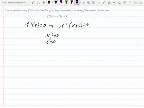 SOLVED A Function And Its Second Derivative Are Given Determine The
