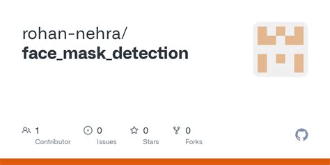 GitHub Rohan Nehra Face Mask Detection