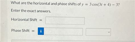 Solved What Are The Horizontal And Phase Shifts Of