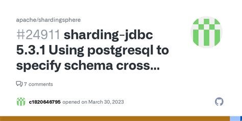 Sharding Jdbc 531 Using Postgresql To Specify Schema Cross Library